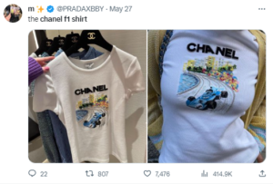 Chanel f1 Shirt Astound the Internet with a Price tag of $4,450